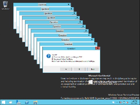 Windows Server Technical Preview Build 9845 Crazy Error Maker