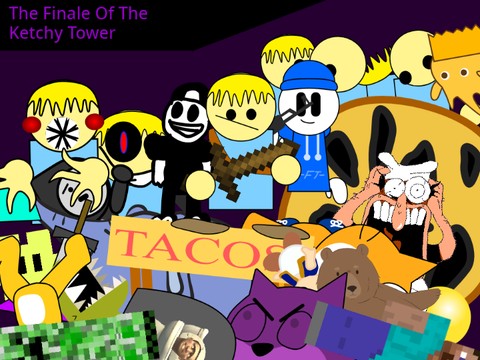 Ketchy Tower Title Cards