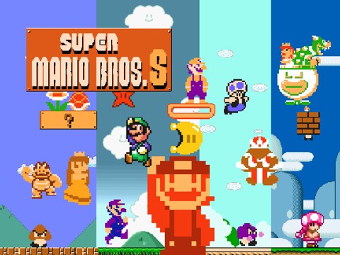 Super Mario Bros S Title Screen (Upgraded!)