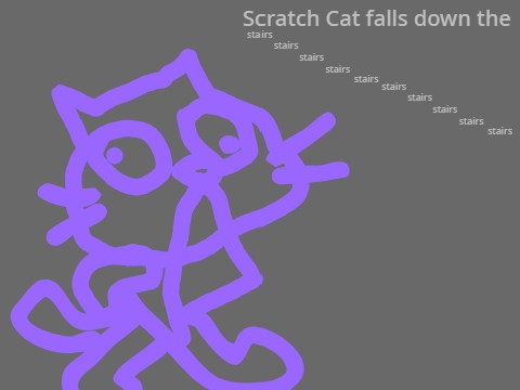Noah's Scratch Shorts: Scratch Cat falls down the stairs