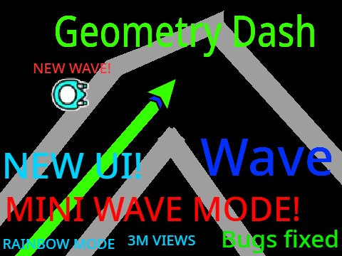 Geometry Dash Wave New Skin! V2.4.4 #Games #GD #Wave