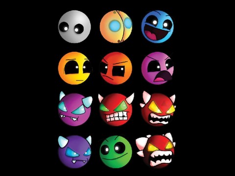 GEOMETRY DASH DIFFICULTY FACES ANIMATION