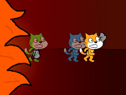 Scratch Cat Running For His Life!