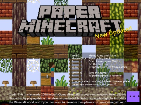 Paper Minecraft (mobile 2D New Update)