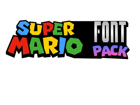 Super Mario font pack