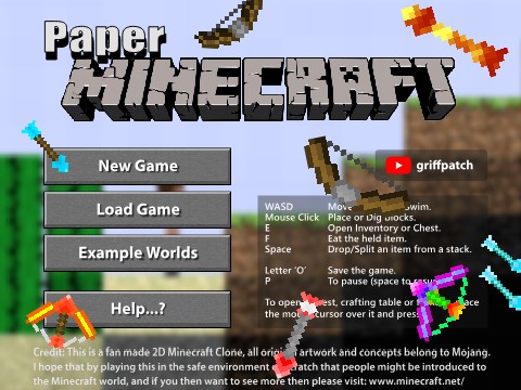 Bow and Arrow MOD 弓矢MOD Paper Minecraft v11.7 (Minecraft 2D)