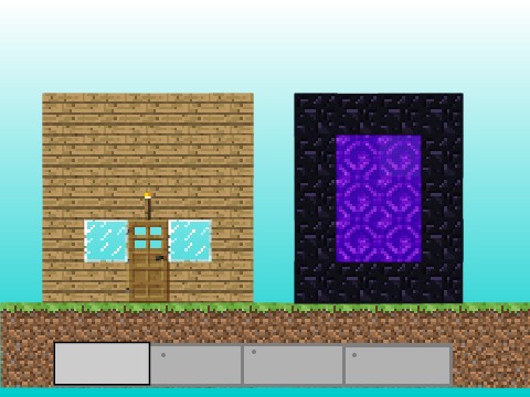 minecraft blocks with hotbar