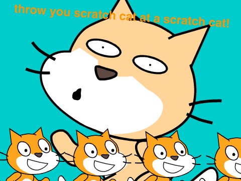 throw your scratch cat at a scratch cat!