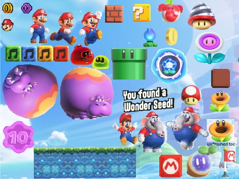 super mario bros wonder sprites