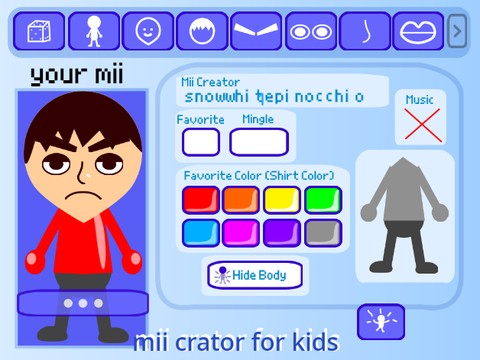 Mii Creator for kids
