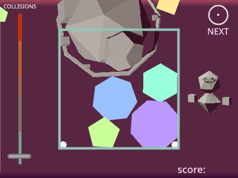 Katachi Game but the game can't explode (unlimited collisions))