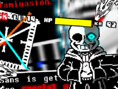 HD!Hard mode Sans Phase1-2 Full Fight!