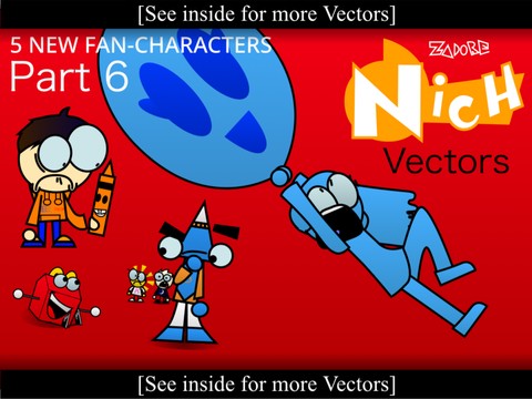 Nich Vectors Part 6 (5 New Fan-Characters) remix