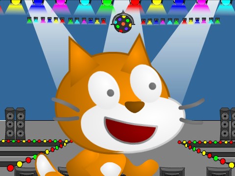 Animated Scratch Cat Head Shaded