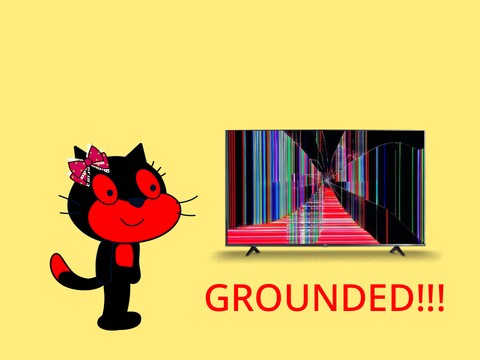 Evil Stephanie Cat Breaks the TV/GROUNDED