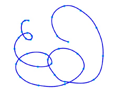 Smooth Curve Through Points (Bezier)