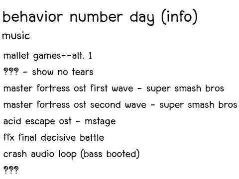 behavior number day (info)