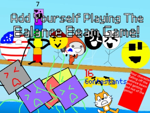 Add Yourself Playing The Balance Beam Game, 16 Contestants!