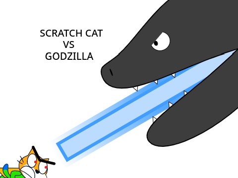 Scratch Cat vs Godzilla [ Scratch Cat animation]