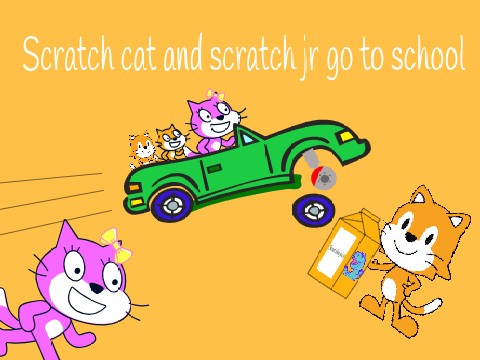 Scratch cat and scratch jr go to school
