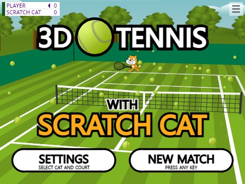 3D Tennis with Scratch Cat