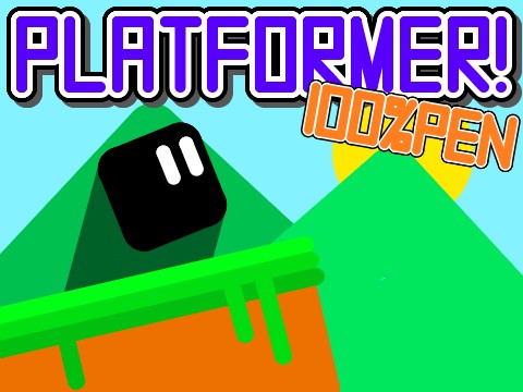 【拡散希望】100%Pen & One sprite - Normal Platformer #games #arts #animations