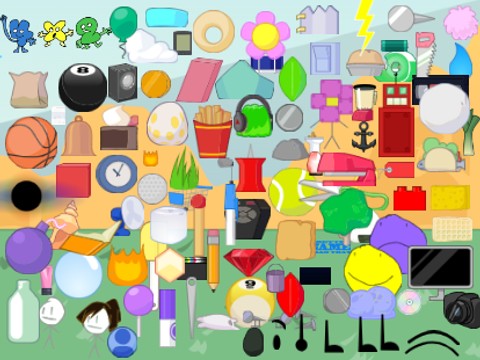 (BLOCKY CLOUDY!) BFDI Assets in Vector+