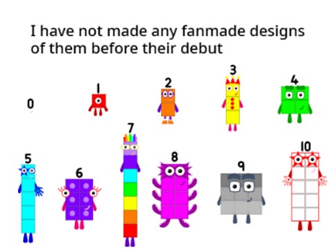 Evolution of my Fanmade Numberblocks 0-100