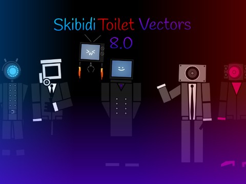 Skibidi toilet vectors 8.0