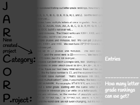 How many letter grade rankings can we get? (Document Dump)